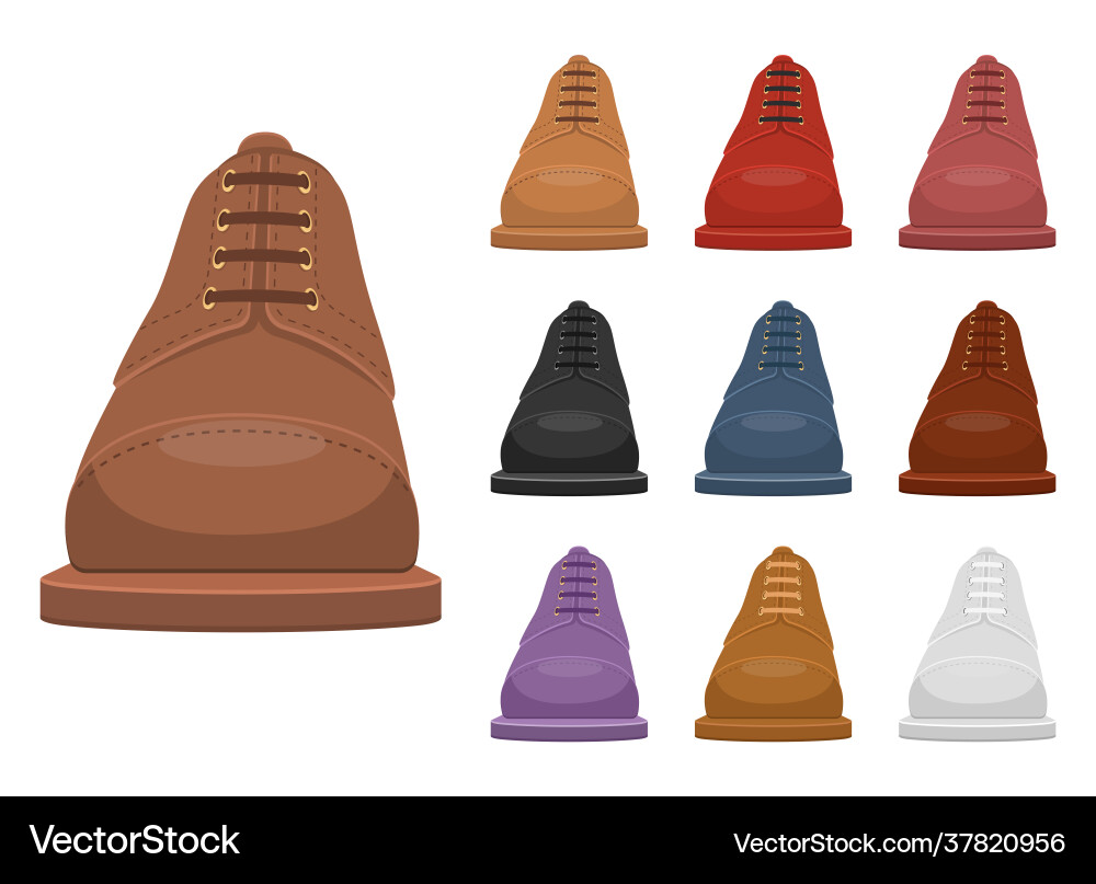 Man leather shoes design isolated on white Vector Image