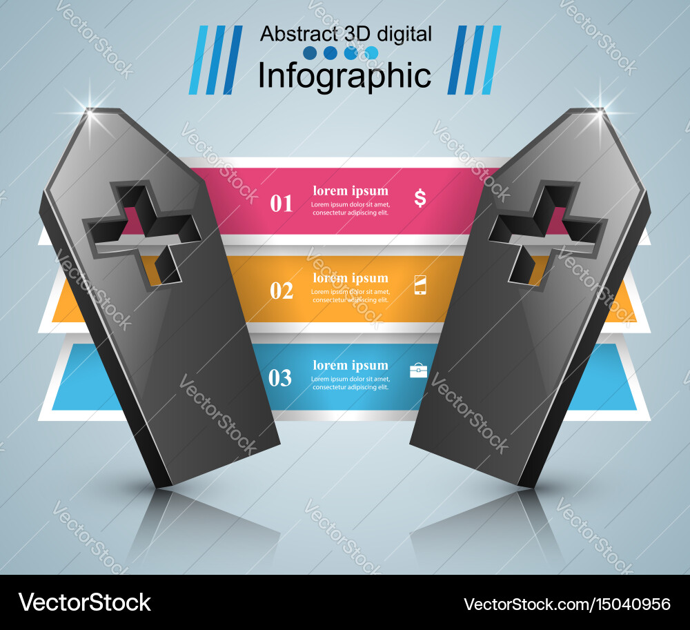 Rocket icon abstract infographic Royalty Free Vector Image