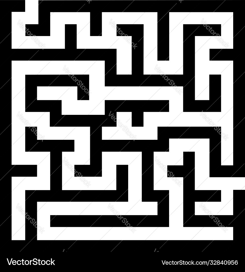 Simple maze Royalty Free Vector Image - VectorStock