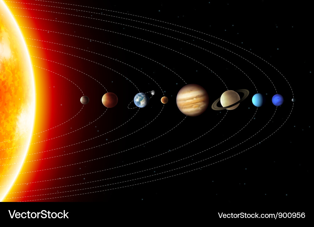Solar System Artwork Royalty Free Vector Image