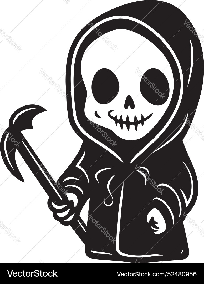 Tiny terror mischievous little reaper symbol Vector Image