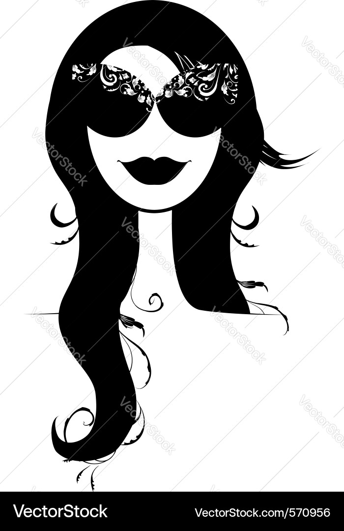 Woman head silhouette Royalty Free Vector Image