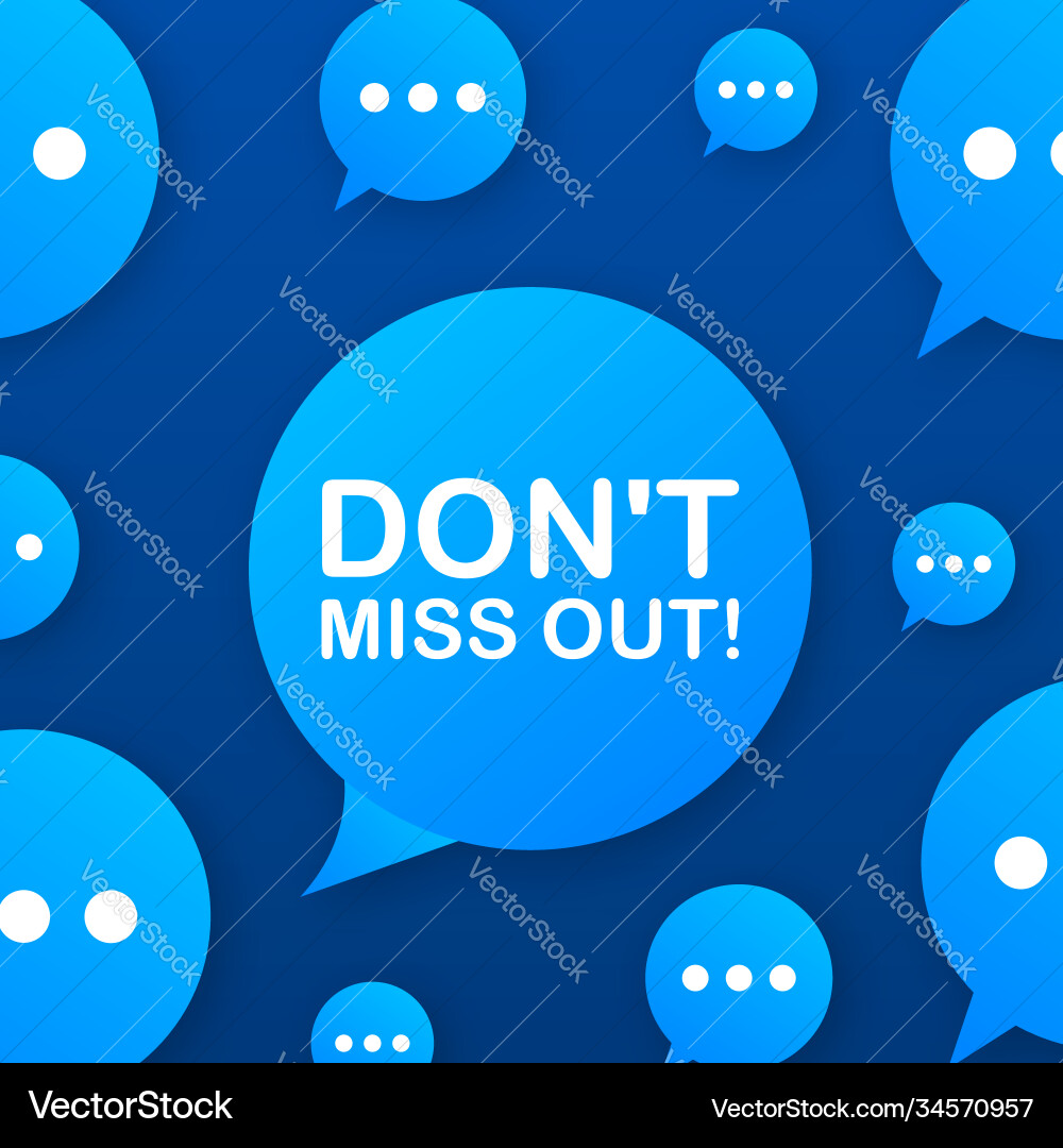 Banner with text dont miss out stock Royalty Free Vector