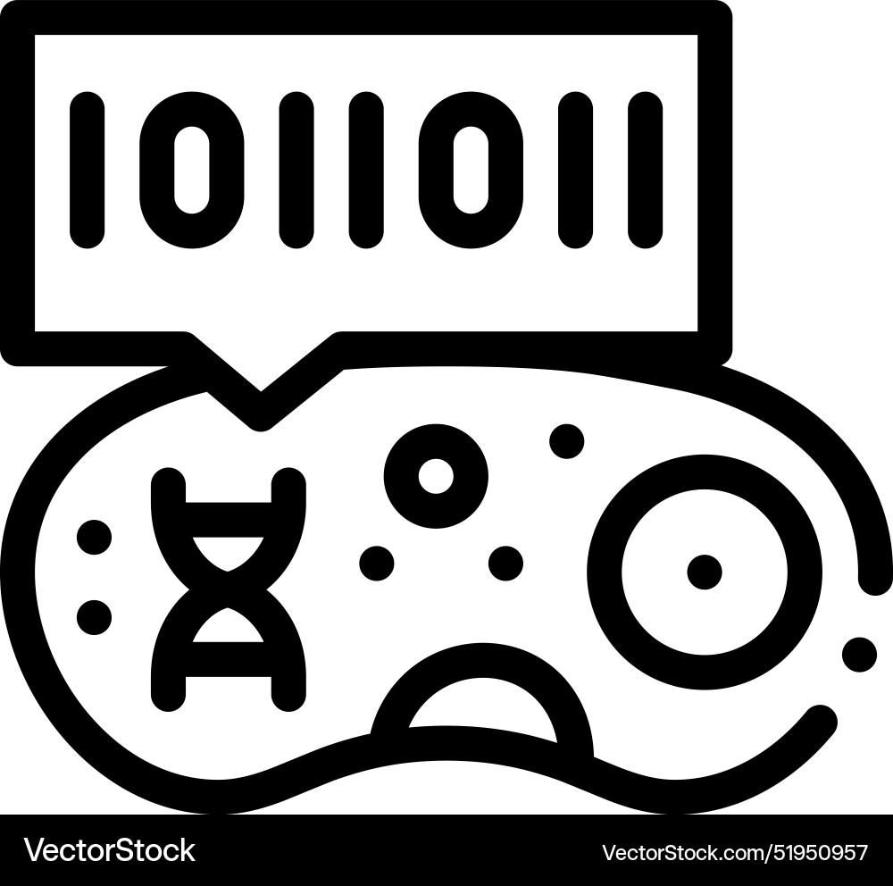 Cell icon thin linear style design isolated Vector Image