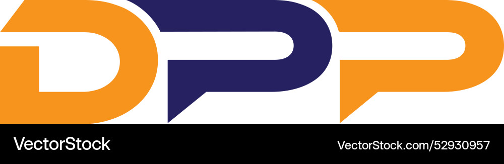 Dpp letter logo design template Royalty Free Vector Image