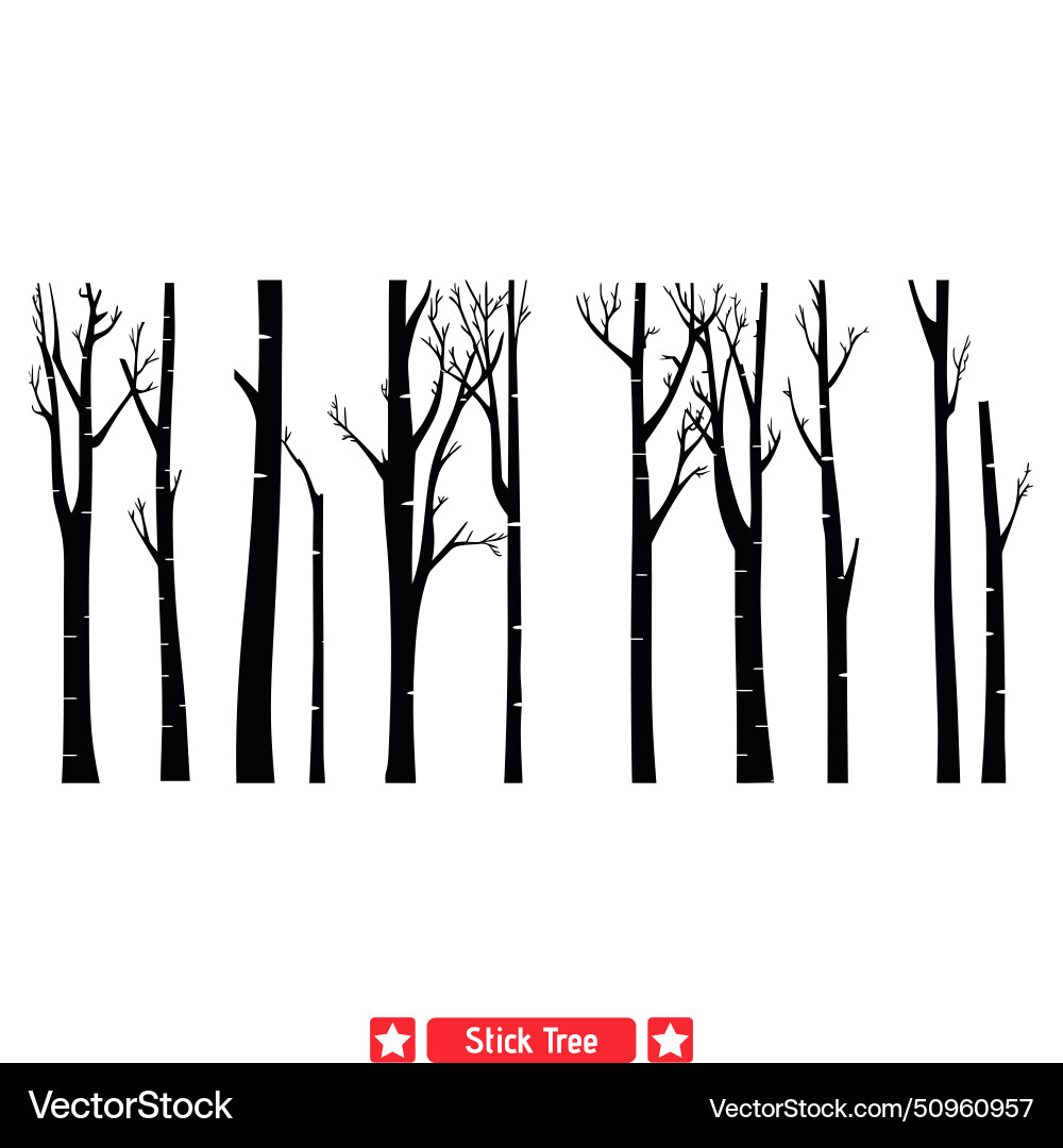 Eco friendly elegance sustainable stick tree Vector Image