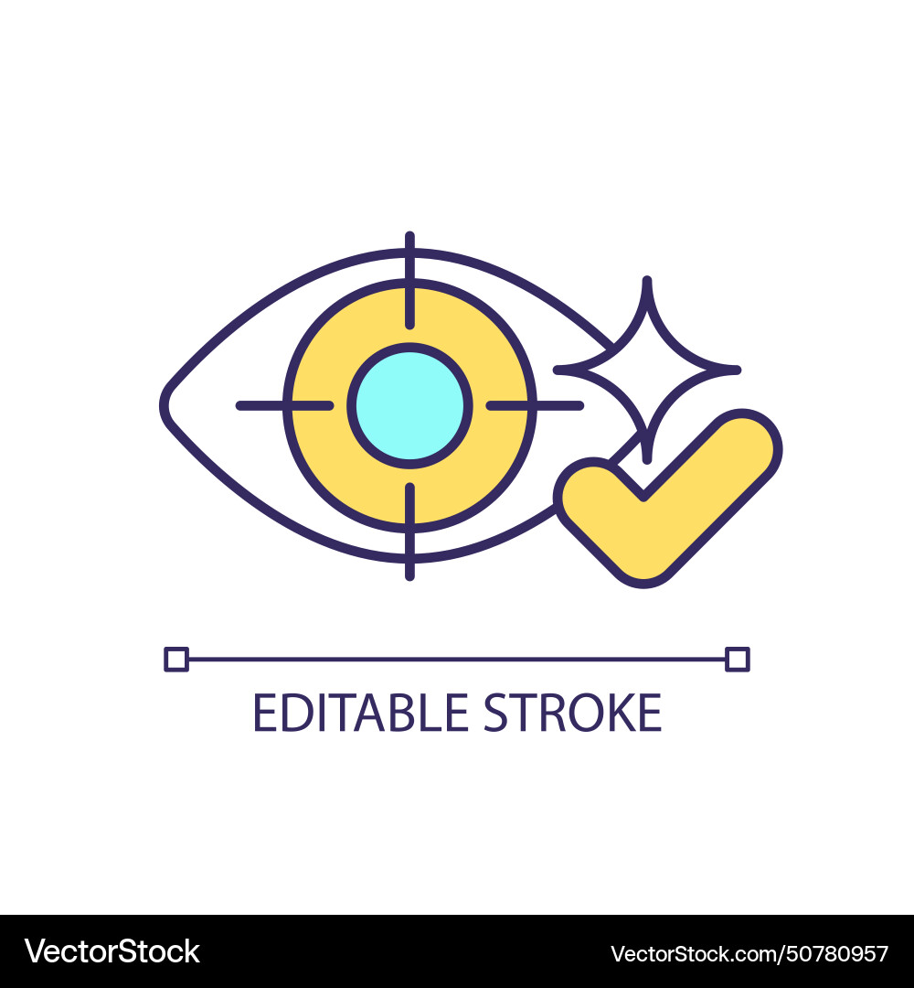 Eye health checkup rgb color icon Royalty Free Vector Image Eye health checkup rgb color icon Royalty Free Vector Image