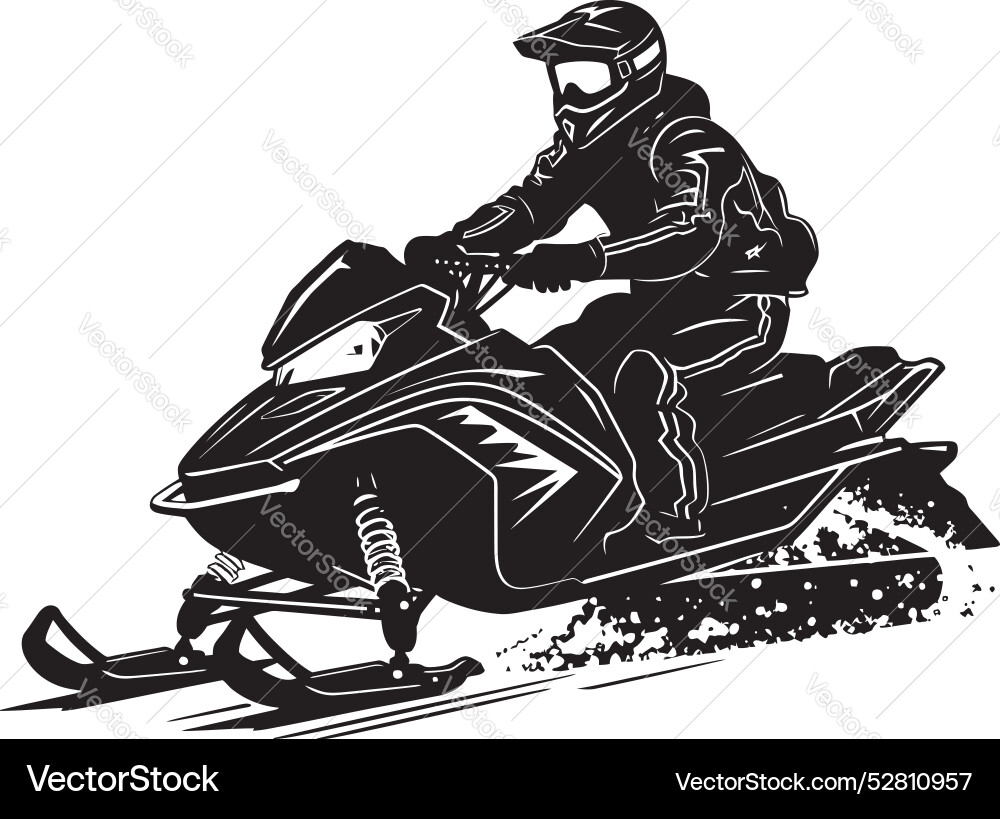 Icy express snowmobile icon emblematic snow Vector Image