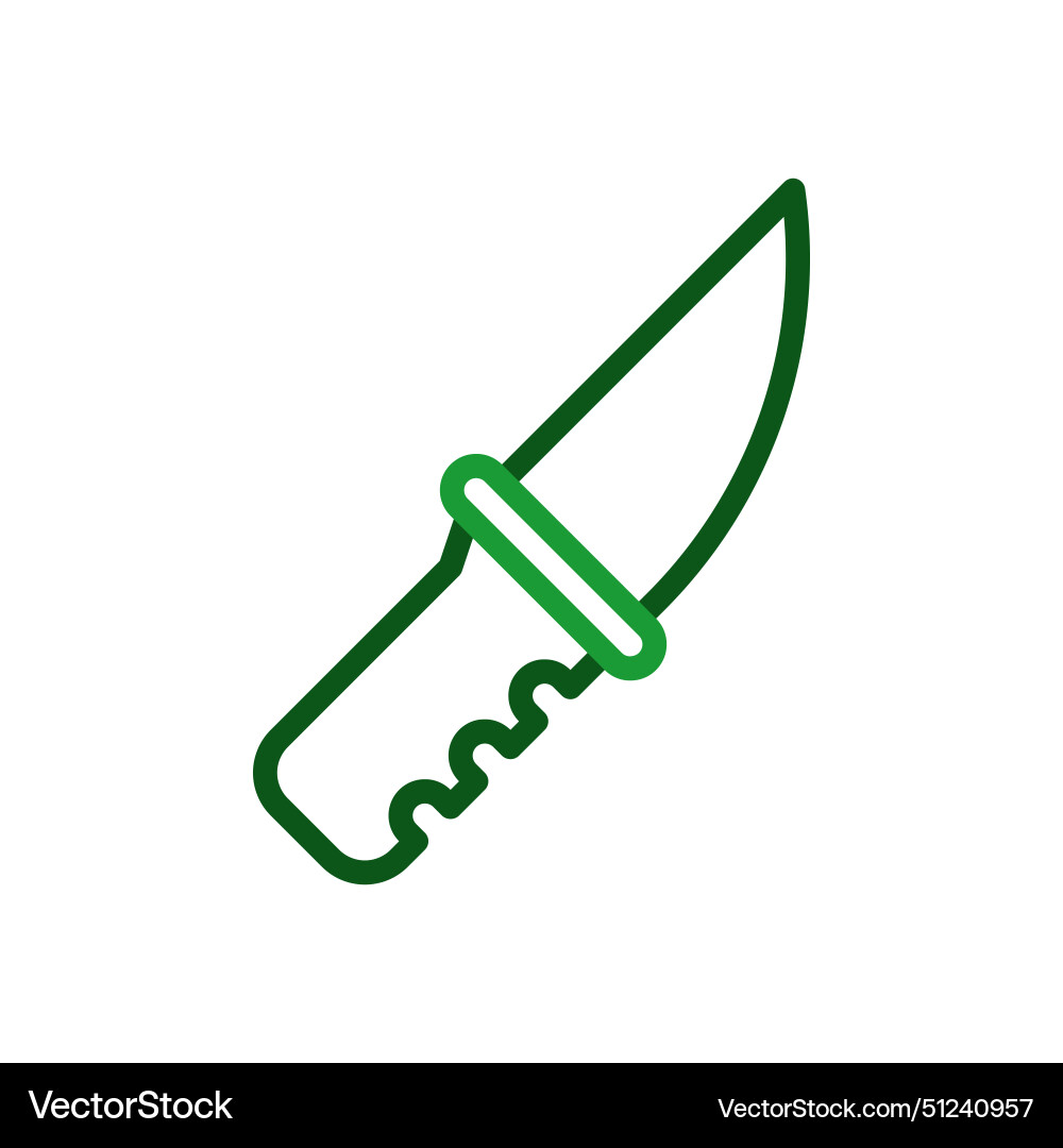 Knife icon duocolor green military Royalty Free Vector Image