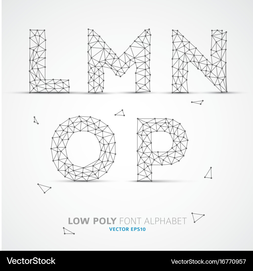 Low Poly Alphabet Vector Images (over 2,400)