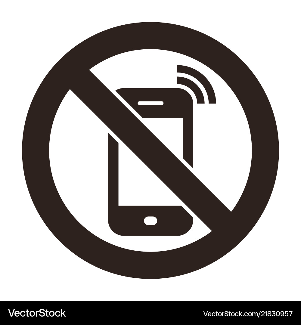 Mobile Phone Restriction Sign Royalty Free Vector Image