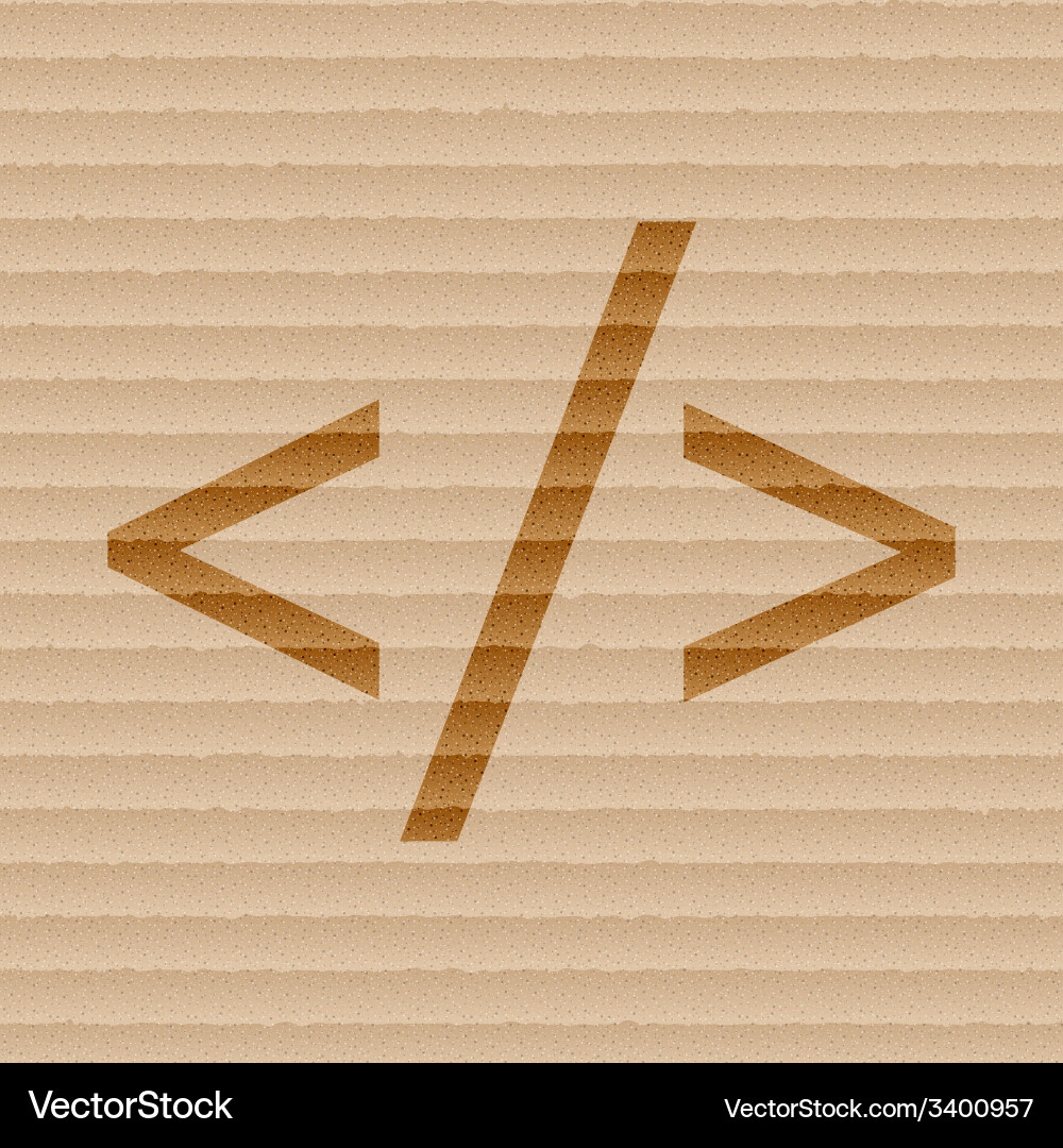 Programming code icon symbol flat modern web Vector Image