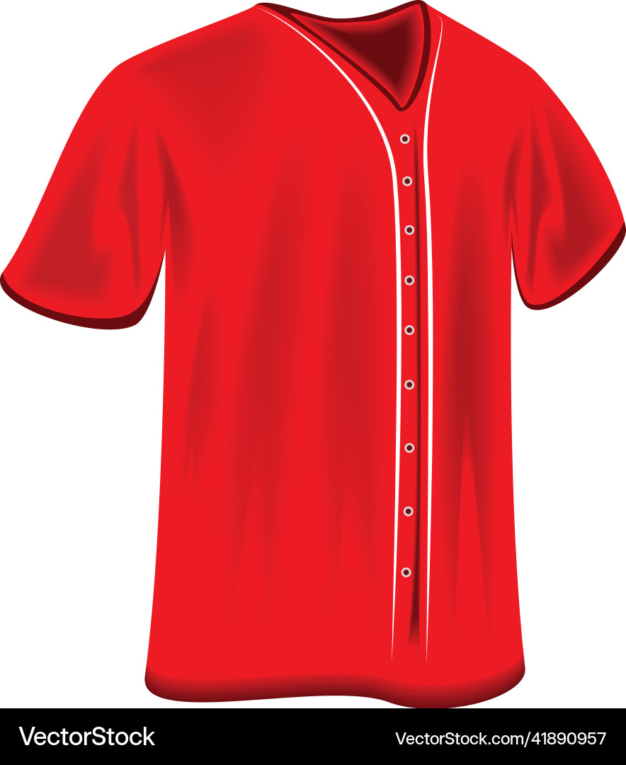 Red jersey mockup Royalty Free Vector Image - VectorStock