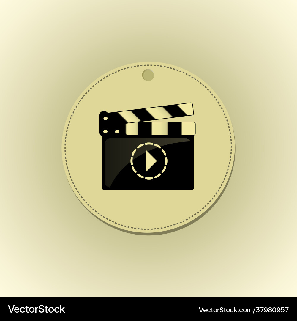 Vintage movie numerator clapperboard icon design Vector Image