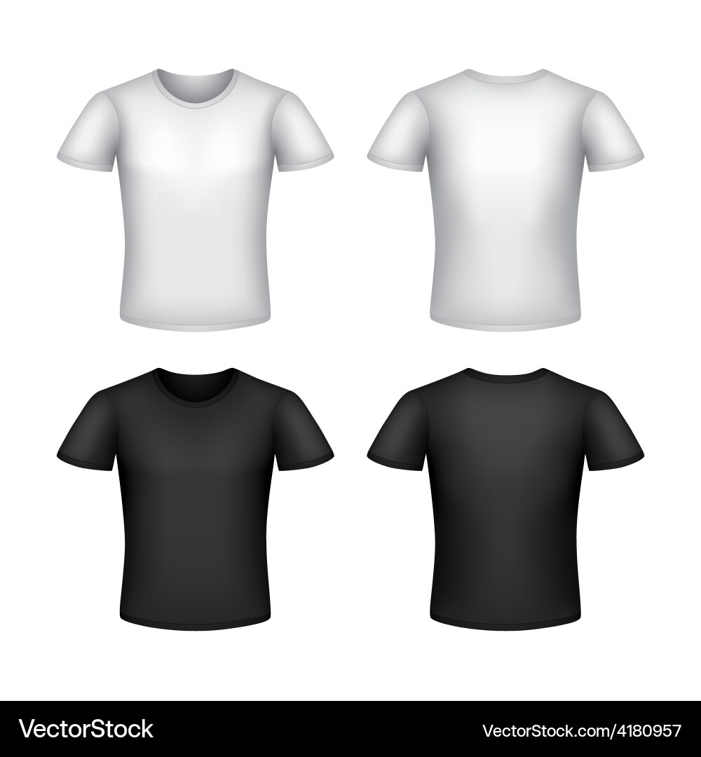 White T-Shirt Template Royalty Free Vector Image