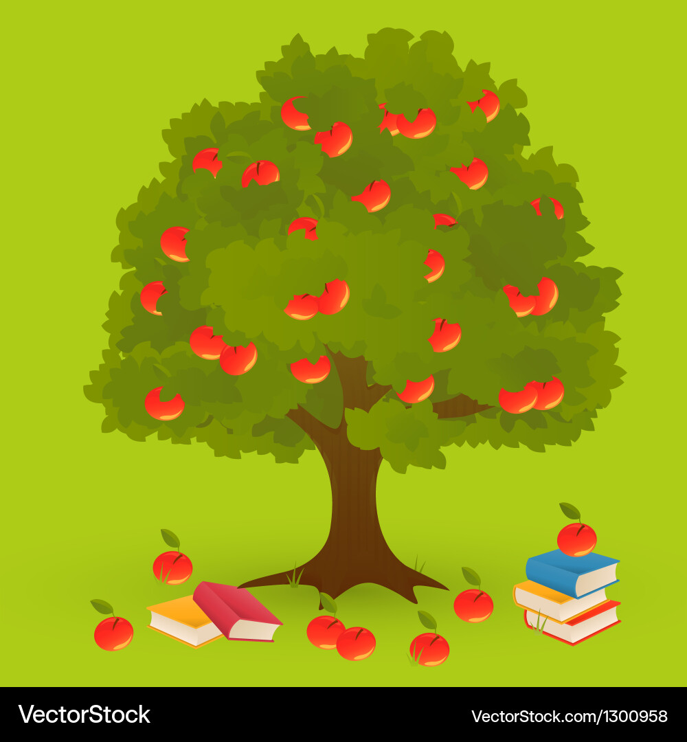Apple tree Royalty Free Vector Image - VectorStock