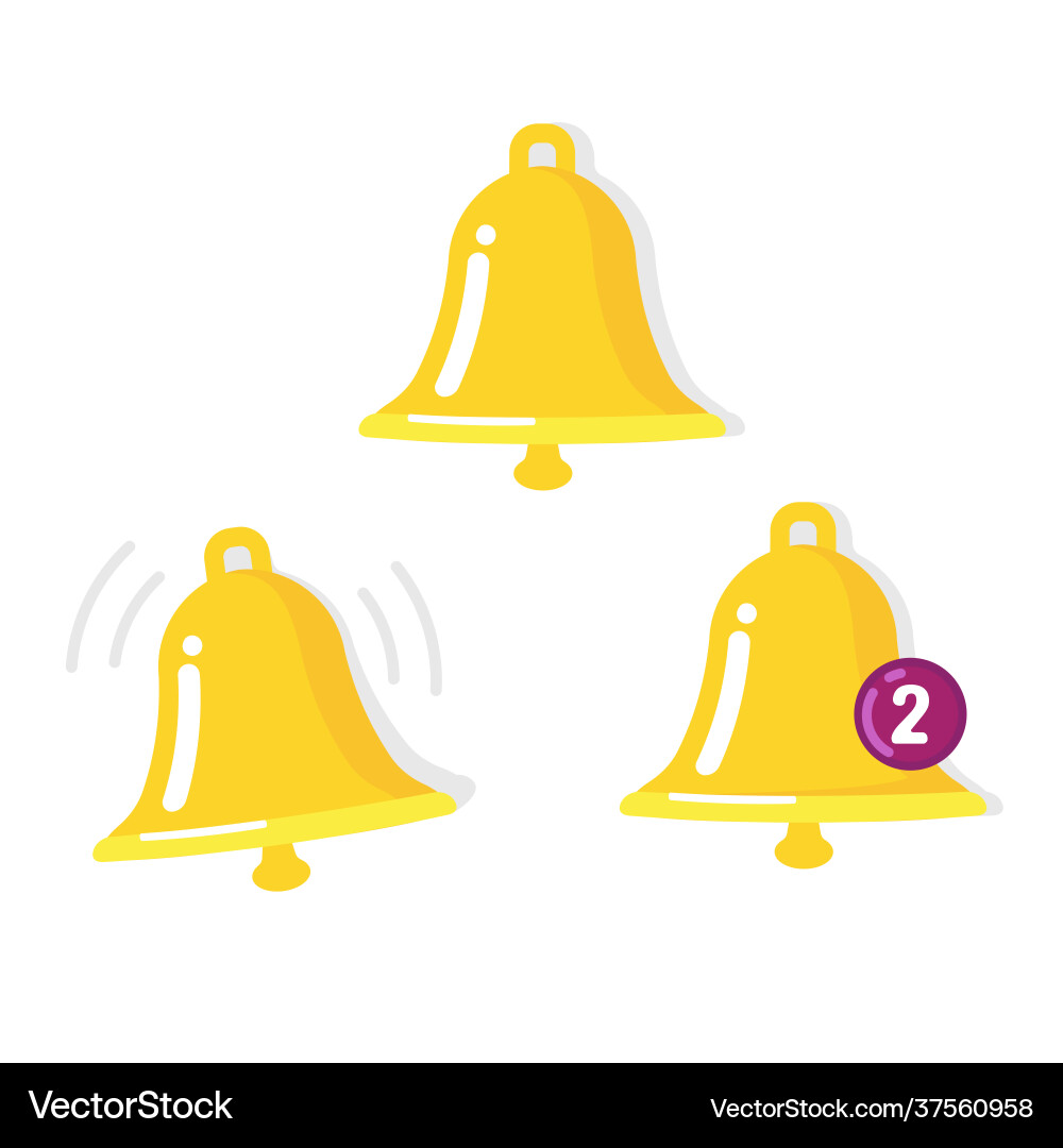 Bell icon sen ring call and notification symbol Vector Image