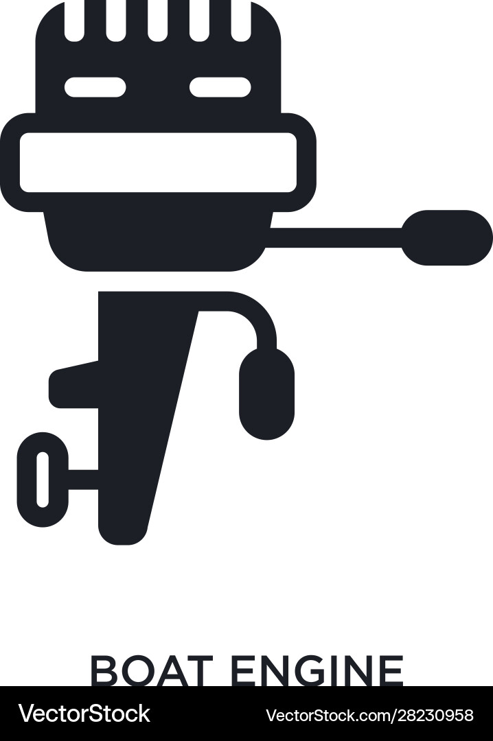 Boat engine isolated icon simple element from Vector Image