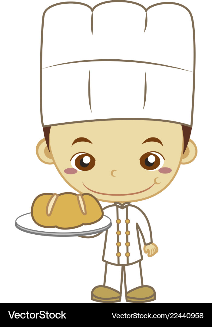 Cartoon Baker Character Royalty Free Vector Image