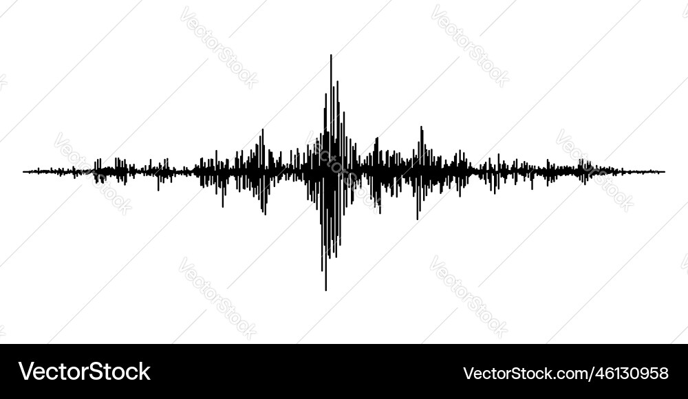 Earthquake seismograph wave seismic waveform Vector Image