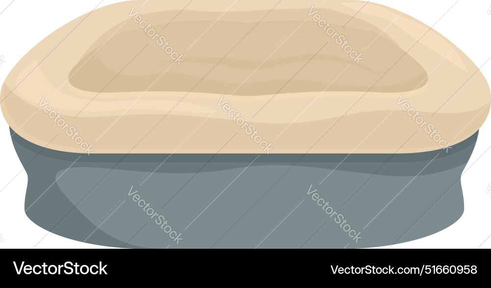 Empty litter box with sand waiting for cat Vector Image
