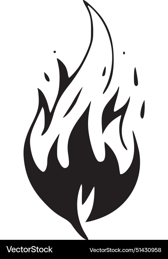 Fire - minimalist and simple silhouette Royalty Free Vector
