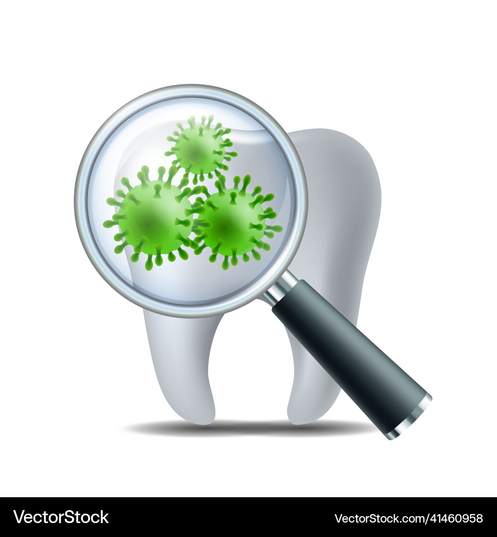 Icon check teeth at dentist tooth Royalty Free Vector Image