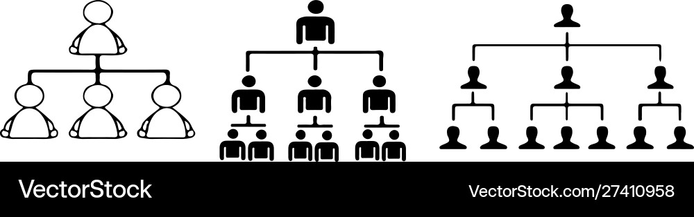 Organizational structure icon on white background Vector Image