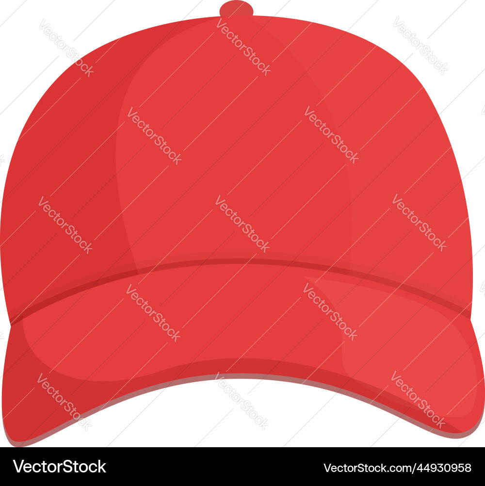Red cap icon cartoon baseball hat Royalty Free Vector Image