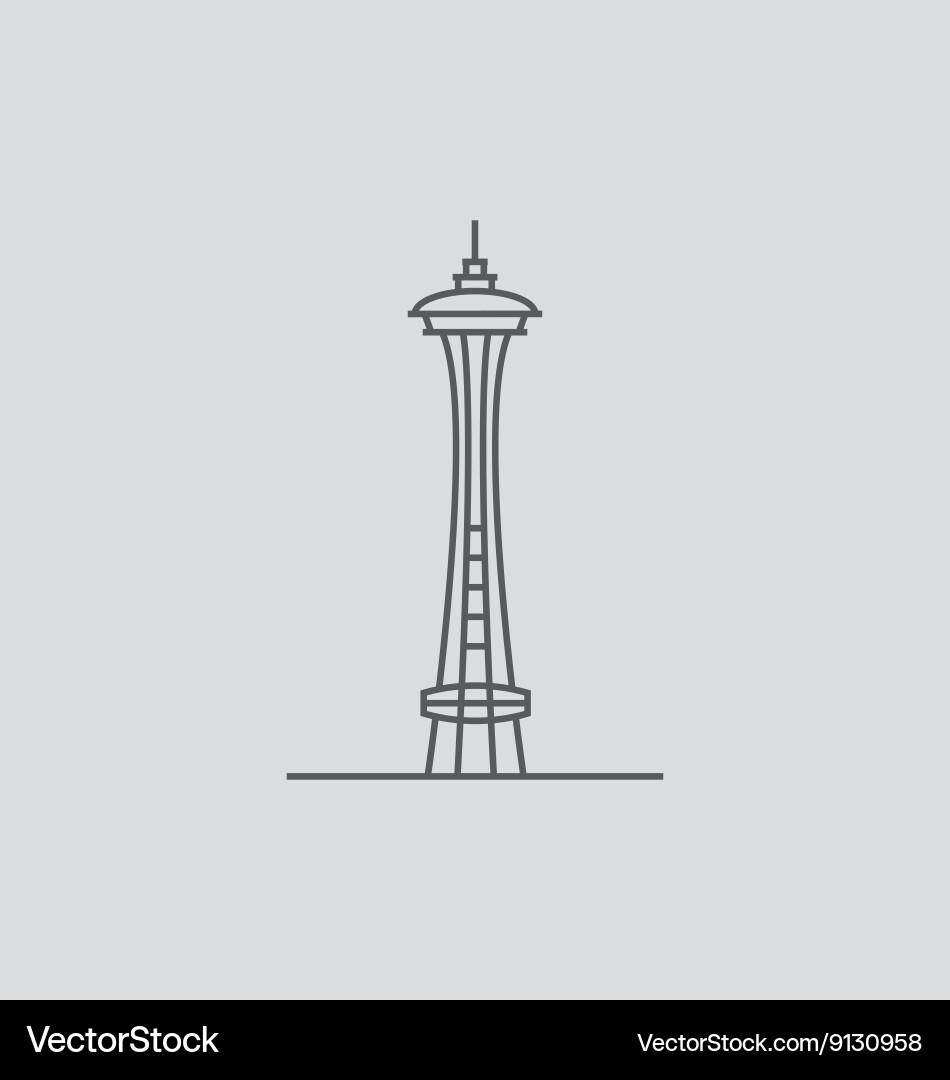 Space Needle Outline Icon Vector Images (over 270)