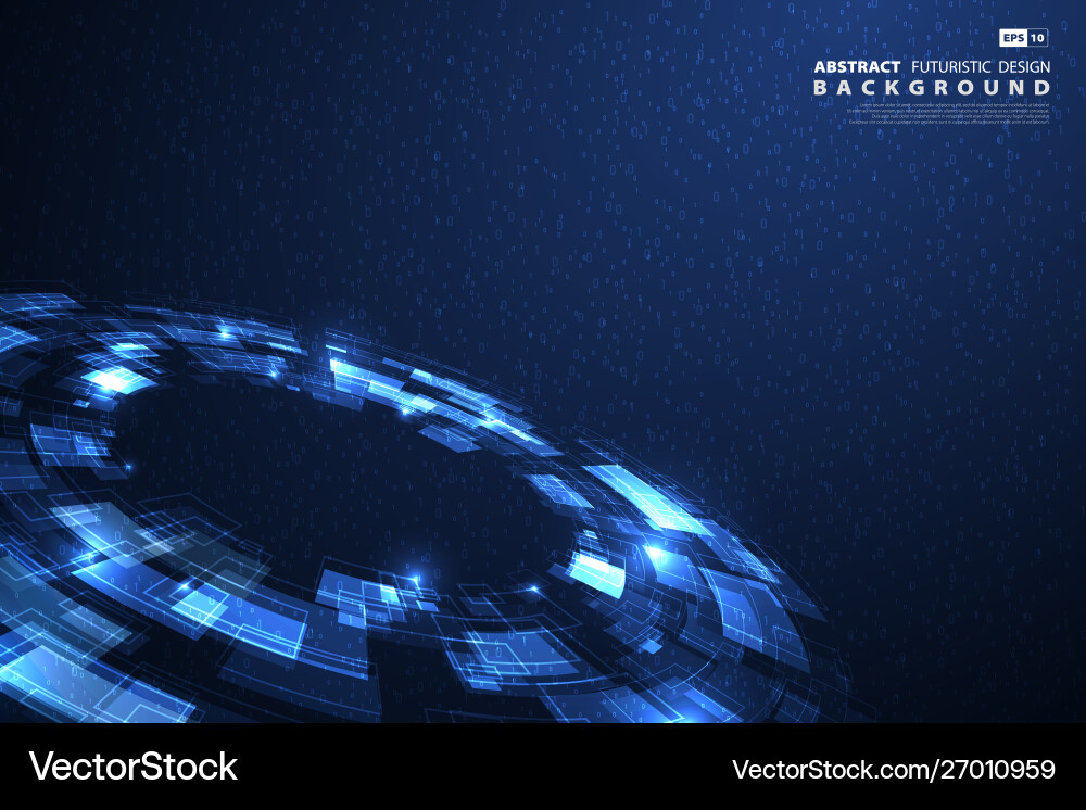Abstract blue technology futuristic big data Vector Image