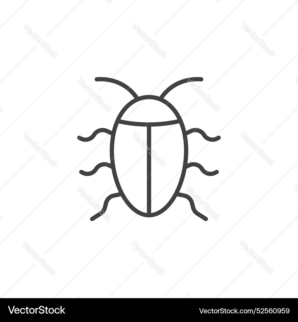 Cockroach icon set on white background Royalty Free Vector