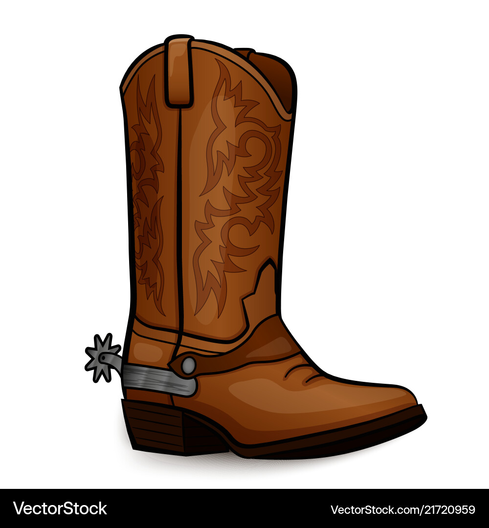 Cowboy boot brown design Royalty Free Vector Image