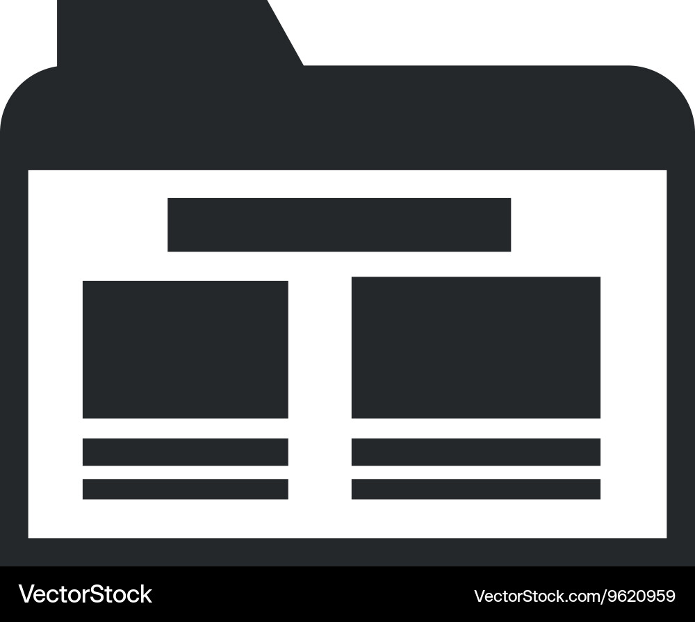 Datei Ordner Icon Lizenzfreies Vektorbild - VectorStock