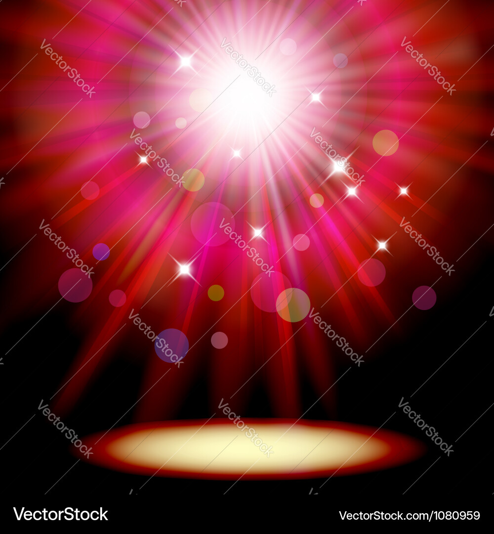 Dramatic Red Spotlight Effect Royalty Free Vector Image