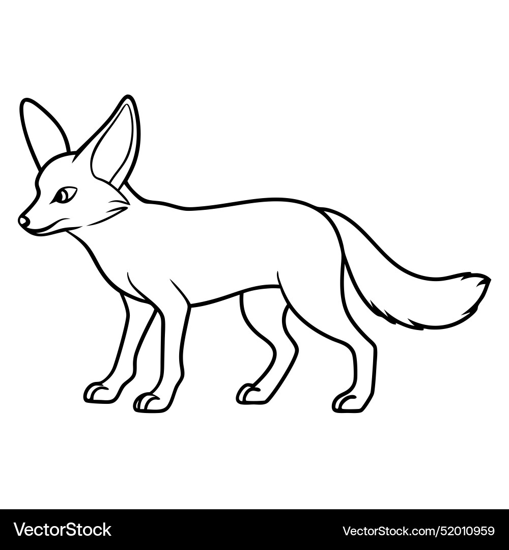 Fennec fox walks icon Royalty Free Vector Image