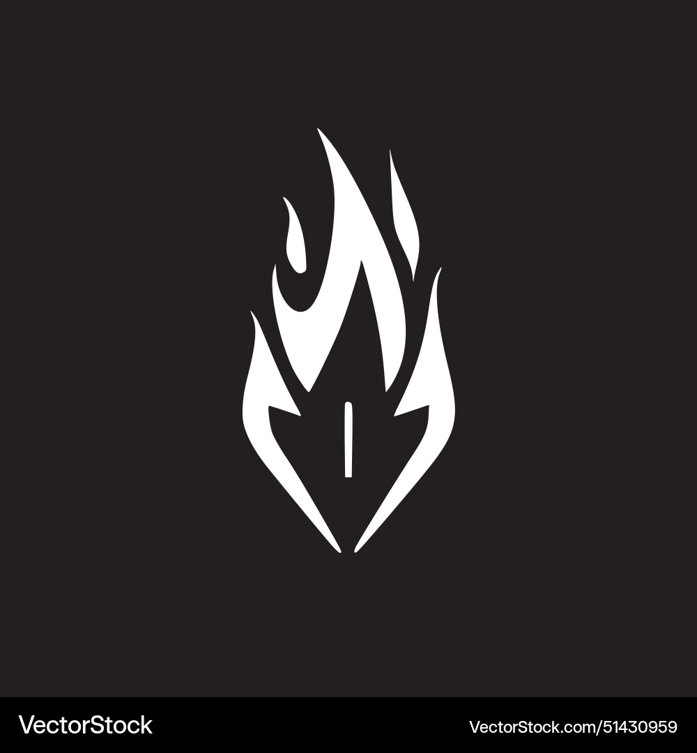 Fire - minimalist and simple silhouette Royalty Free Vector