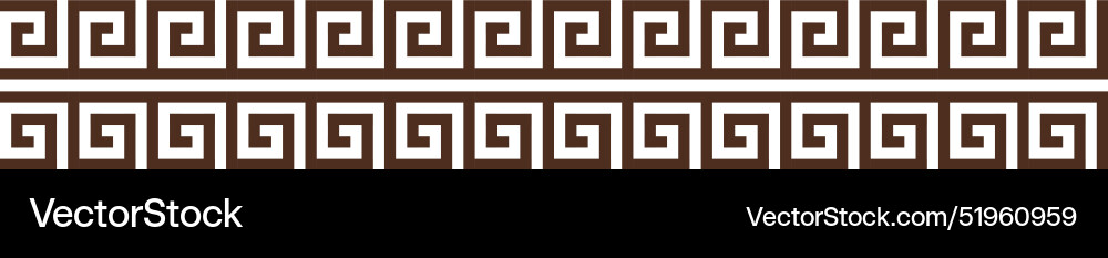 Greek key seamless border decorative ancient Vector Image