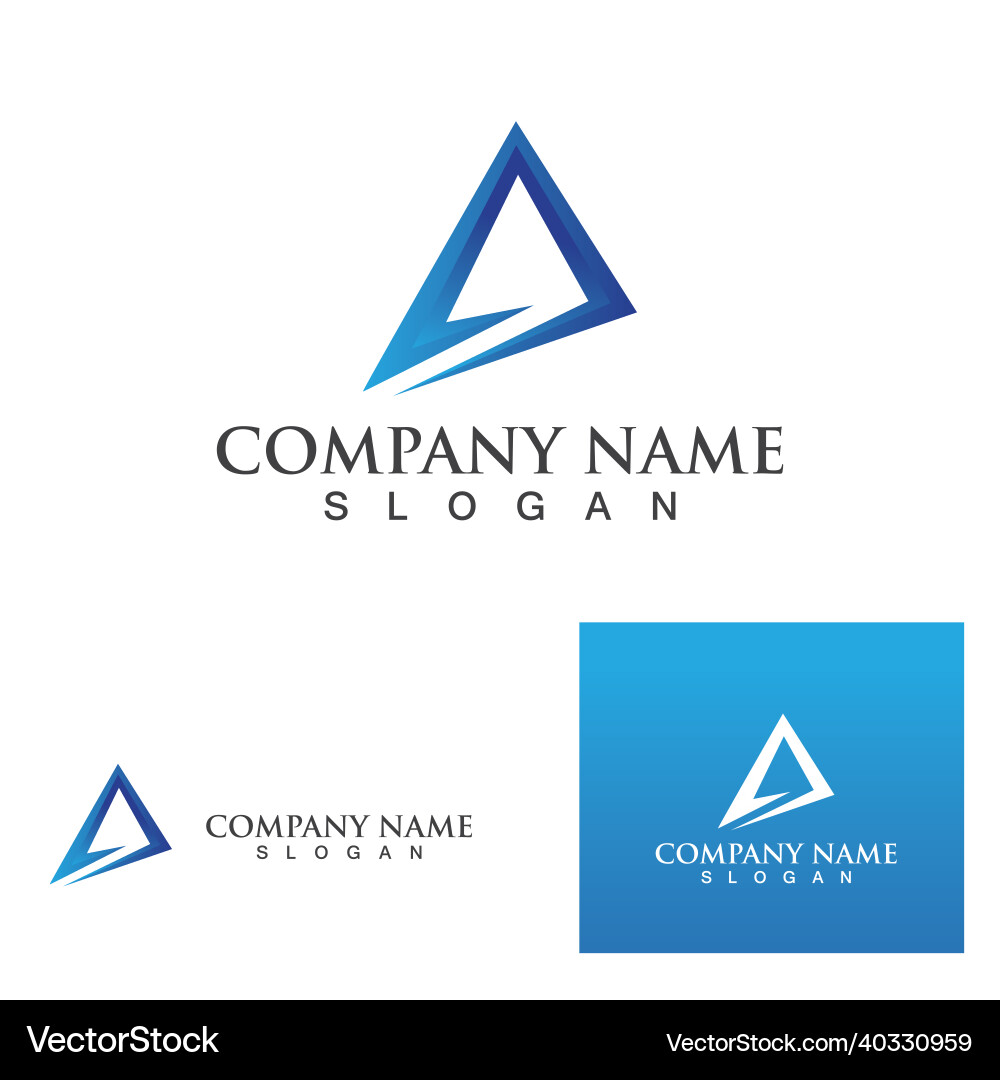 Pyramid logo and symbol icon eps10 Royalty Free Vector Image