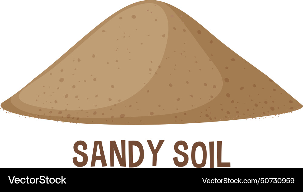 Simple graphic of a pile sandy soil Royalty Free Vector