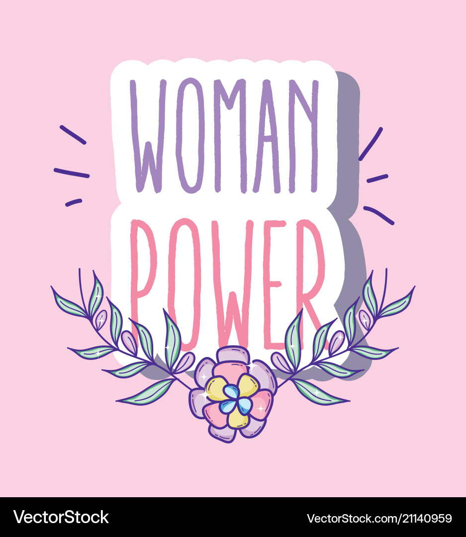 Woman power cartoon Royalty Free Vector Image - VectorStock