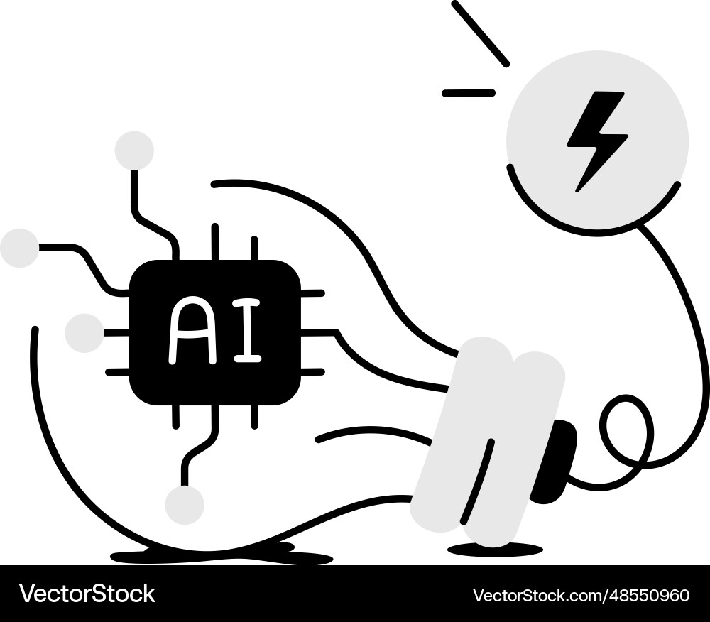 Ai light Royalty Free Vector Image - VectorStock