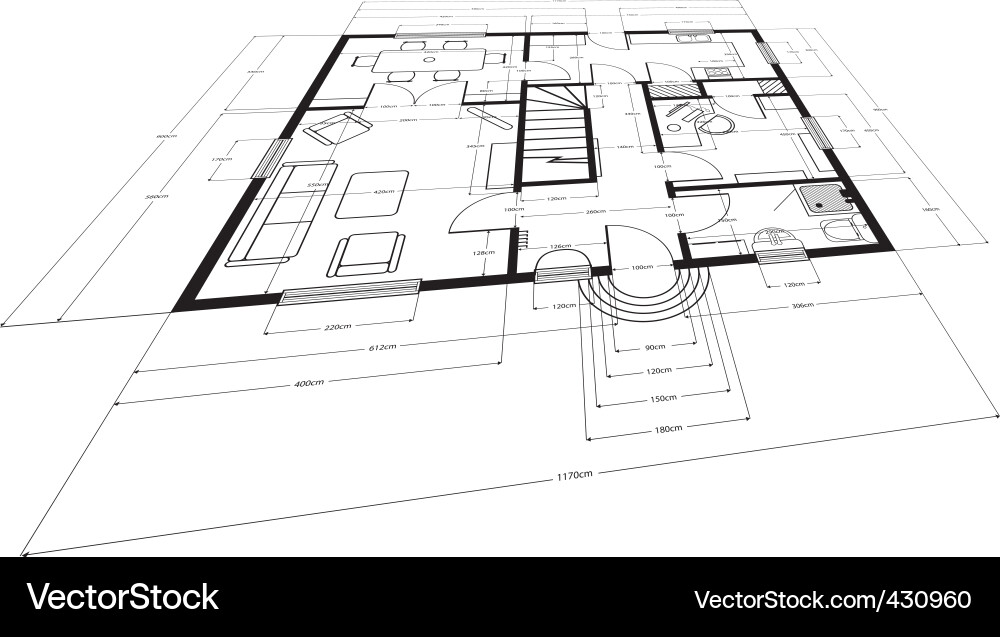 Building plans Royalty Free Vector Image - VectorStock