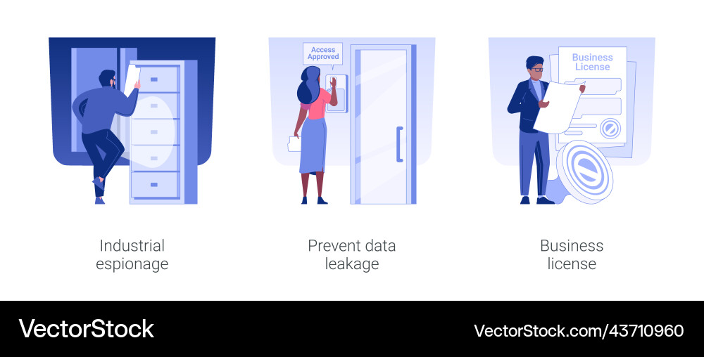 Confidential data isolated concept Royalty Free Vector Image