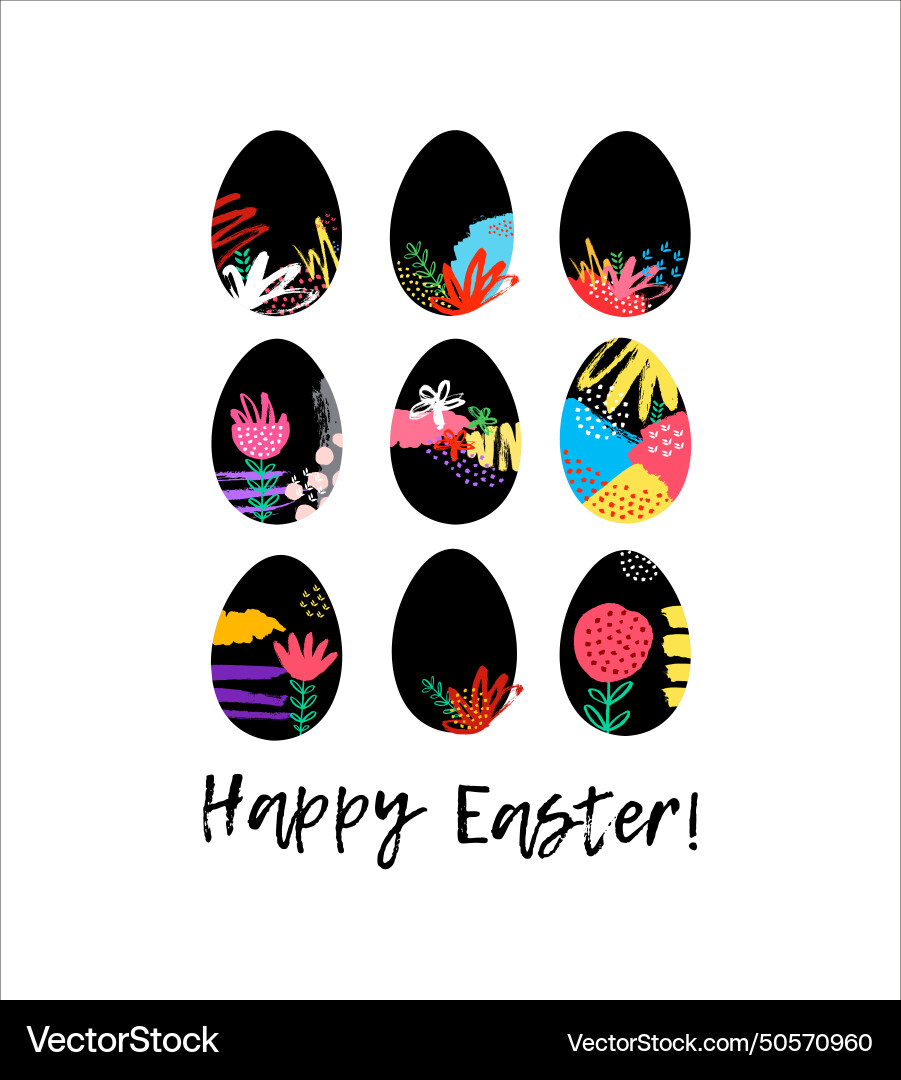Easter set Royalty Free Vector Image - VectorStock
