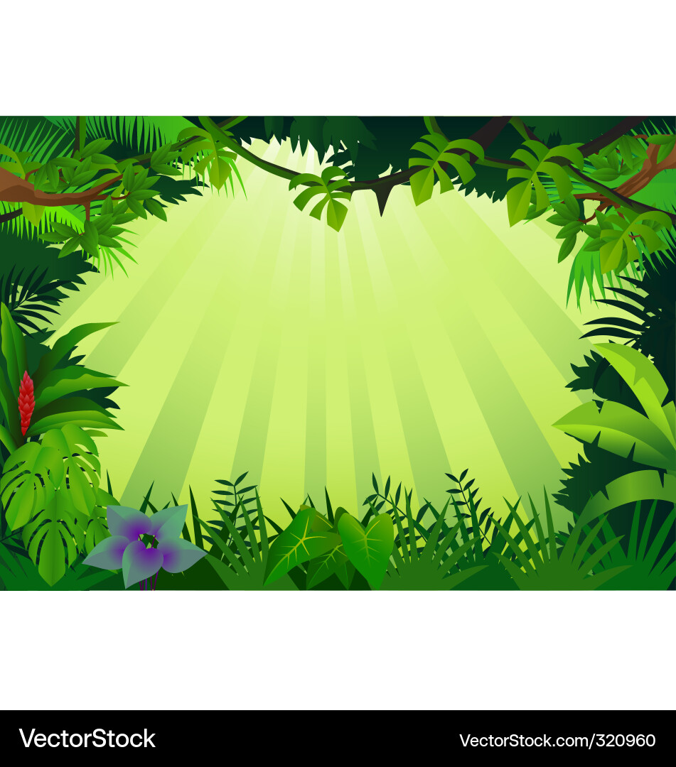Jungle frame Royalty Free Vector Image - VectorStock