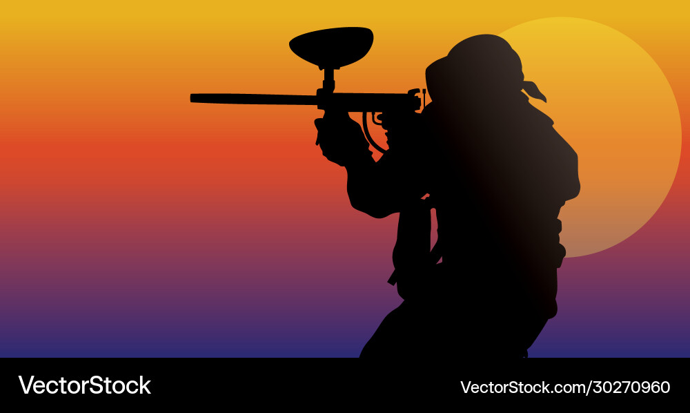 Paintball player Royalty Free Vector Image - VectorStock