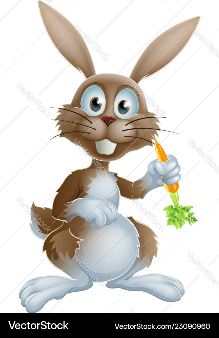Rabbit with carrot Royalty Free Vector Image - VectorStock