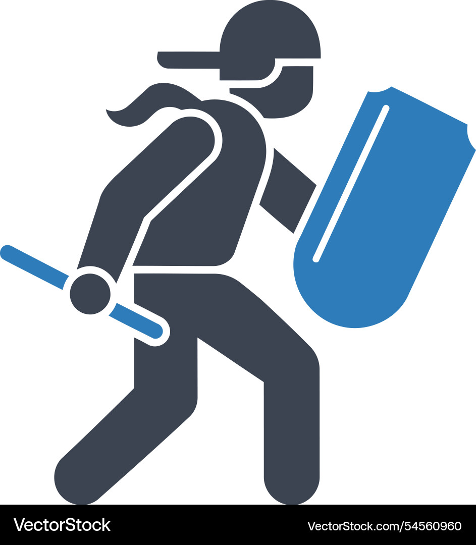 Security guard patrol icon Royalty Free Vector Image