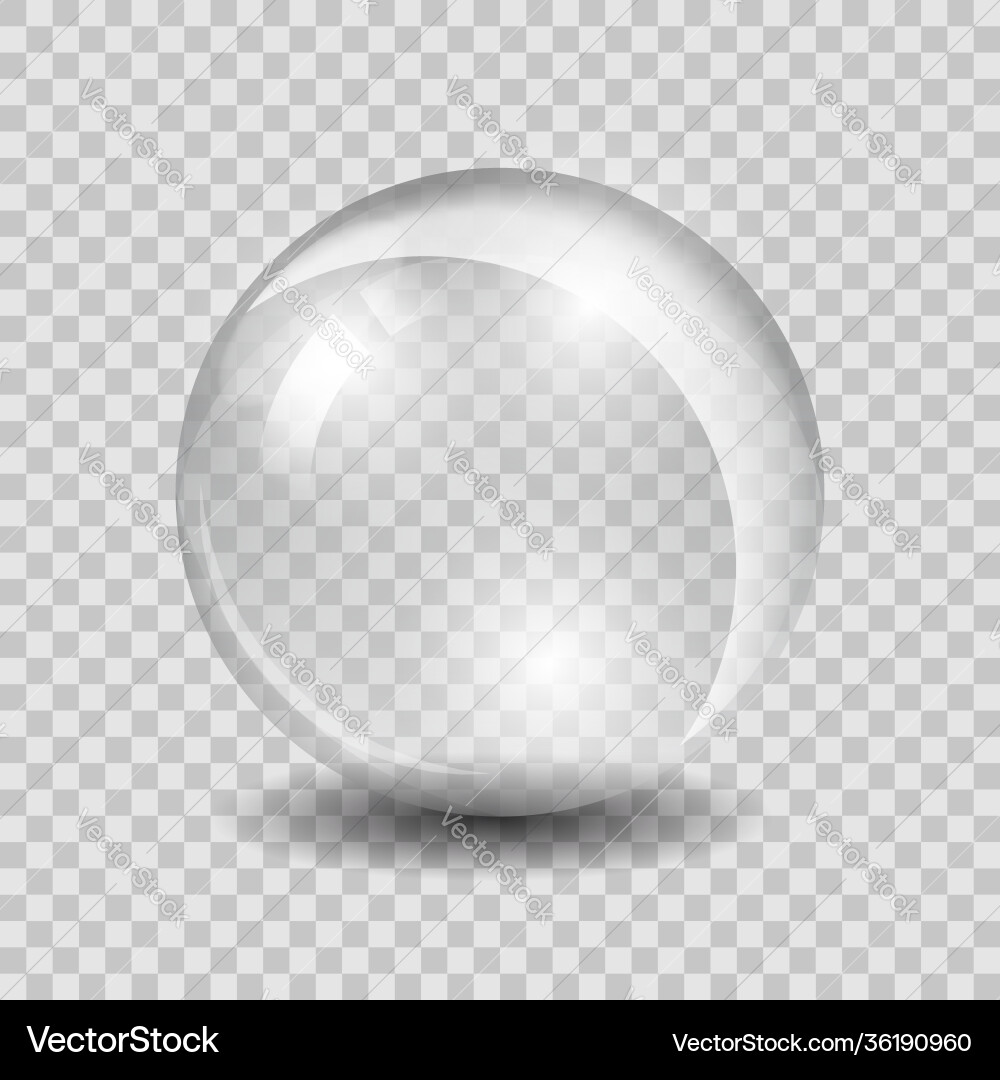Weiße transparente Glaskugel Lizenzfreies Vektorbild
